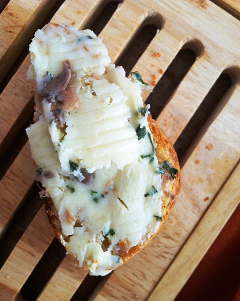 Anchovy Butter on Bread
